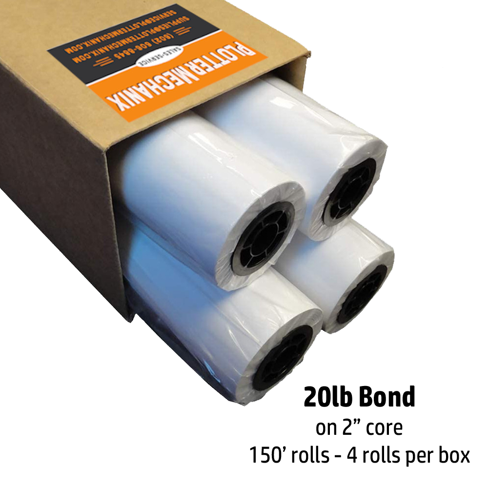 20lb Inkjet Bond Paper | 2" Core – Plotter Mechanix
