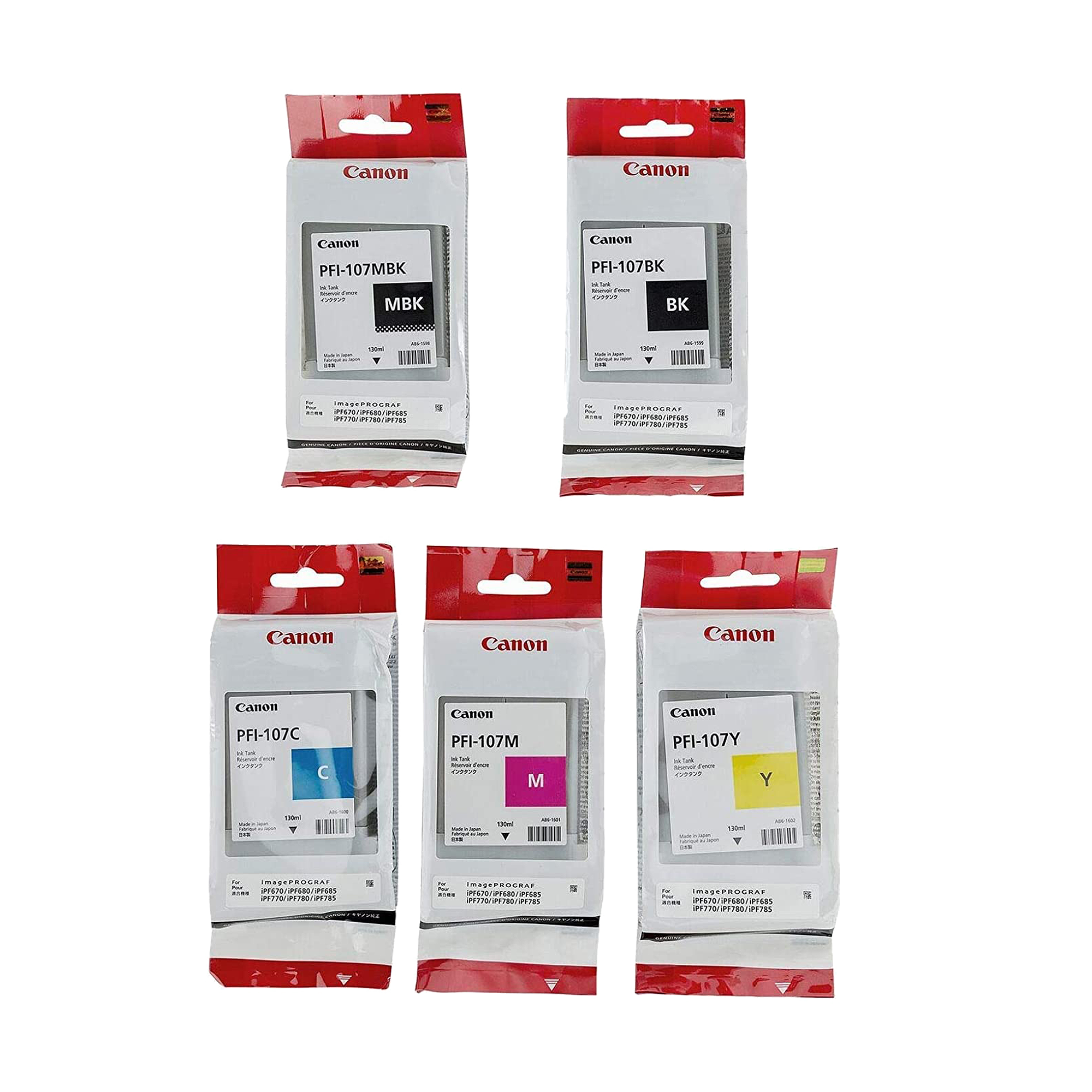 Canon PFI-107 and PFI-207 Ink for iPF680, iPF685, iPF780 and iPF785 – Plotter Mechanix